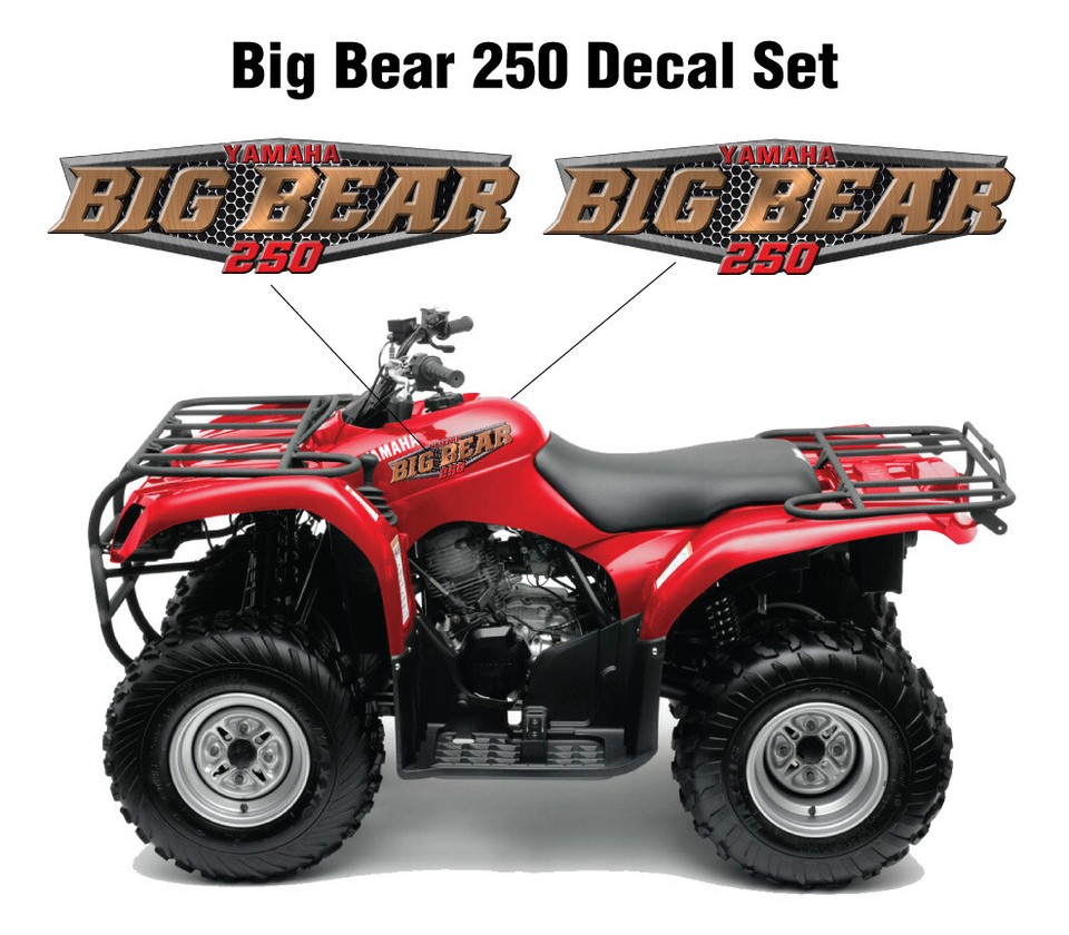 Yamaha Big Bear 250 OEM Tank Side Decal Emblem Sticker Graphic Set Kit ...