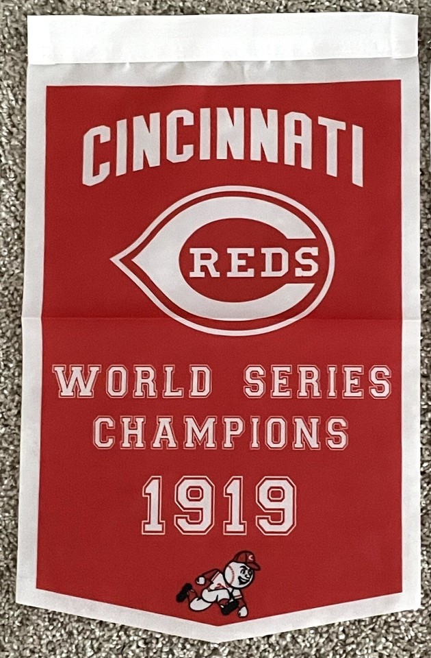 Cincinnati Reds MLB World Series Champions 5 Banners/Flags 18.5" x 11.5 ...