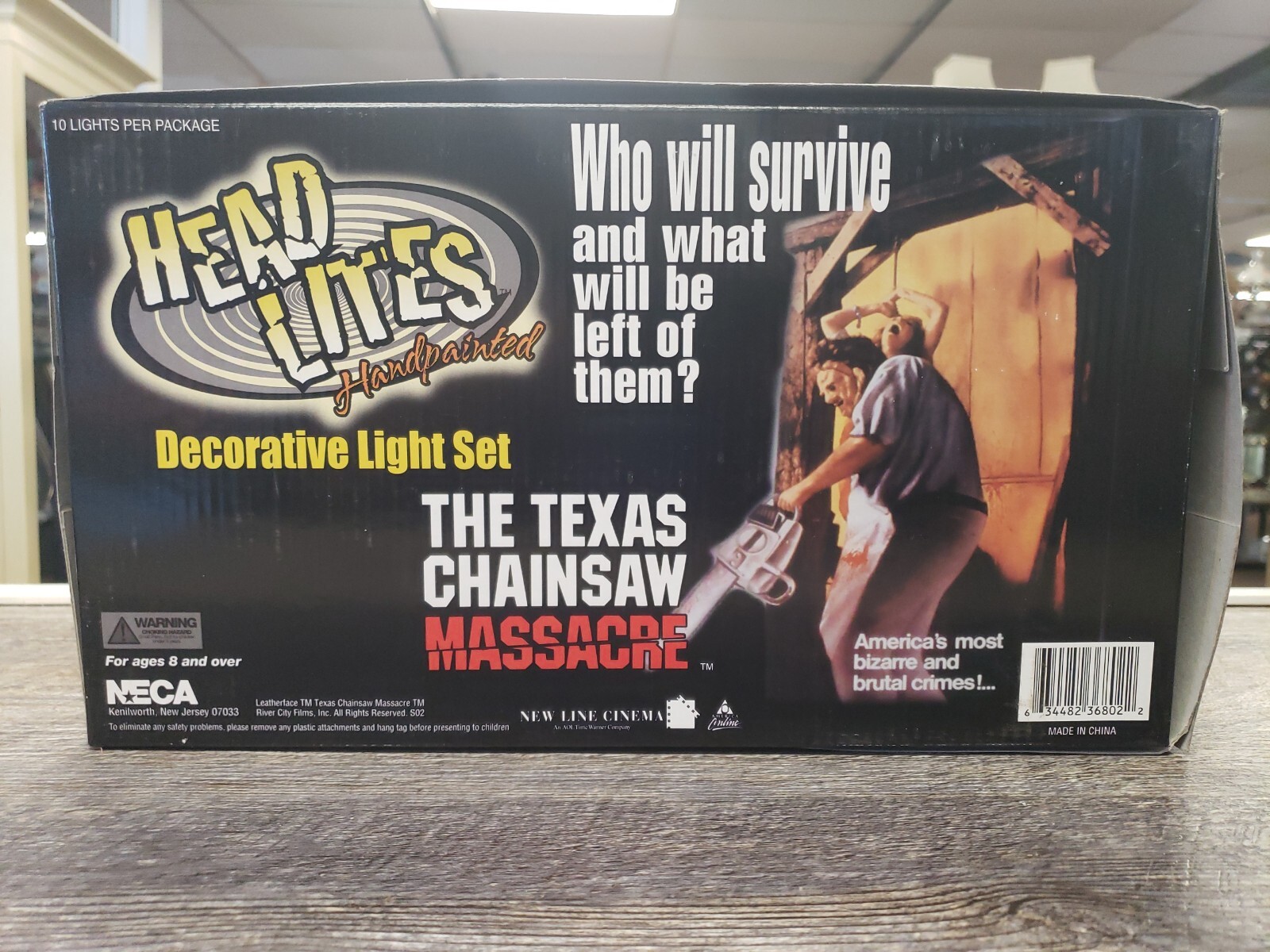 NECA TEXAS CHAINSAW MASSACRE HEAD LITES LEATHERFACE HANDPAINTED 10 SET ...