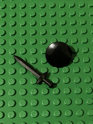 Lego Ninjago Black Circular Convex Face Shield And Black Greatsword ...