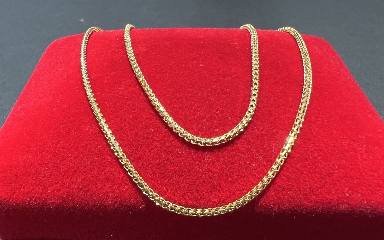 18K Solid Yellow Gold Franco Chain Necklace 18 Inches | eBay