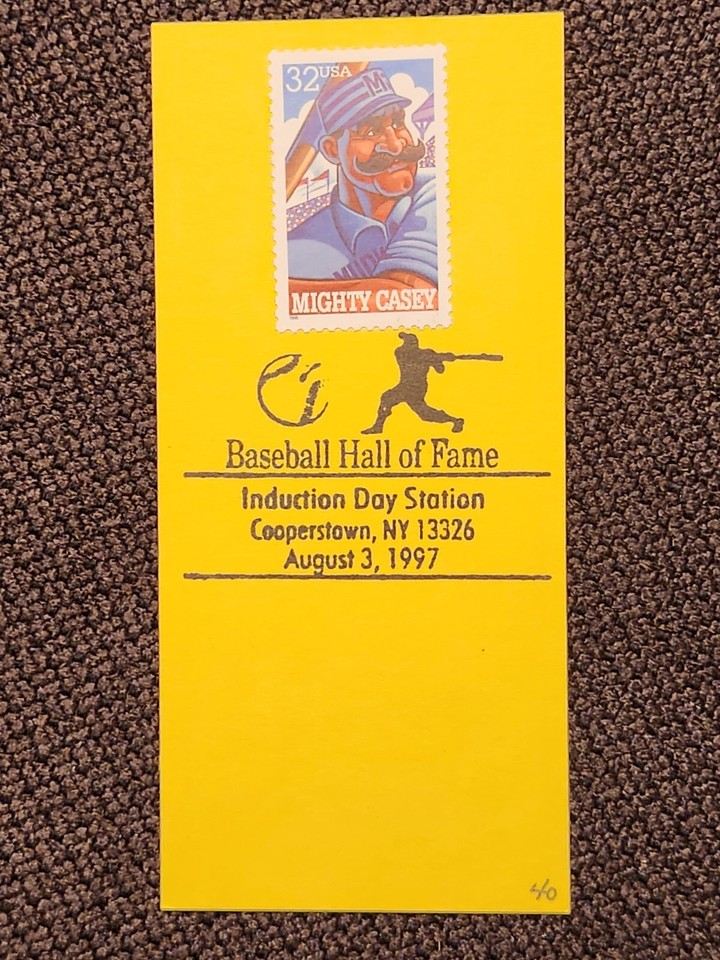 1997 Baseball Hall Of Fame Induction Ticket Postmark Niekro Lasorda ...
