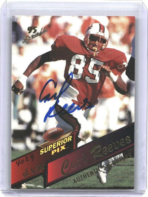 CARL REEVES 1995 Superior Pix Draft Autograph NC STATE Auto RC BEARS ...