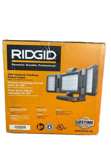 RIDGID GEN5X 18V Hybrid Folding Panel Light for sale online | eBay