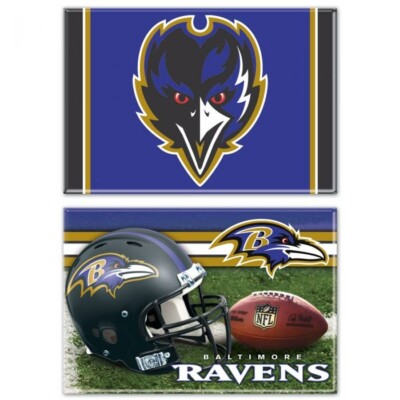 TWO (2) BALTIMORE RAVENS 2" X 3" METAL MAGNETS FROM WINCRAFT | eBay
