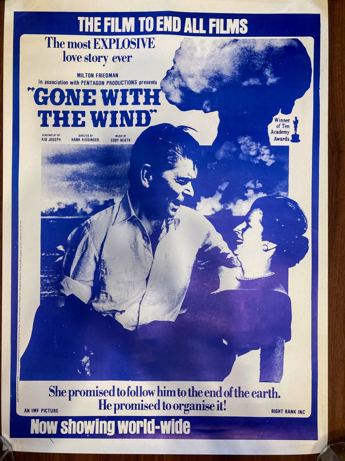 Reagan Thatcher Gone With The Wind Poster