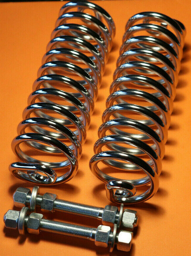 TRIUMPH RIGID LYCETT PAIR CHROME SEAT SADDLE SPRINGS WITH STUDS 82-1728 ...