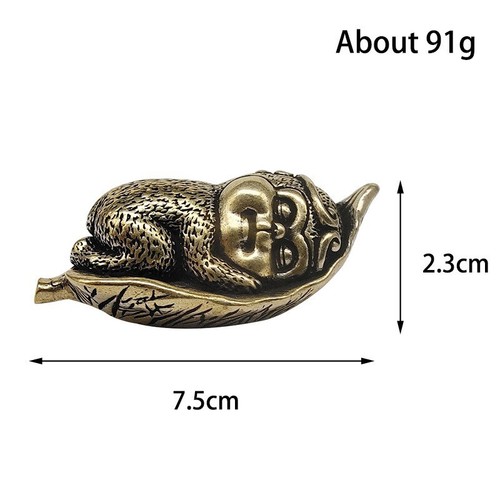 Solid Brass Monkey Figure Tea Pet Ornament Miniature Toy Monkey King ...