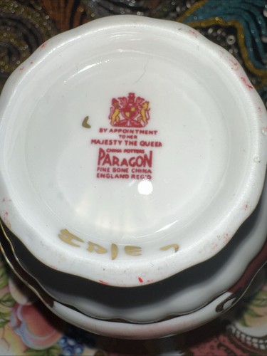 Paragon Peach Cherry Grapes Burgundy & Pink Cup & Saucer | eBay