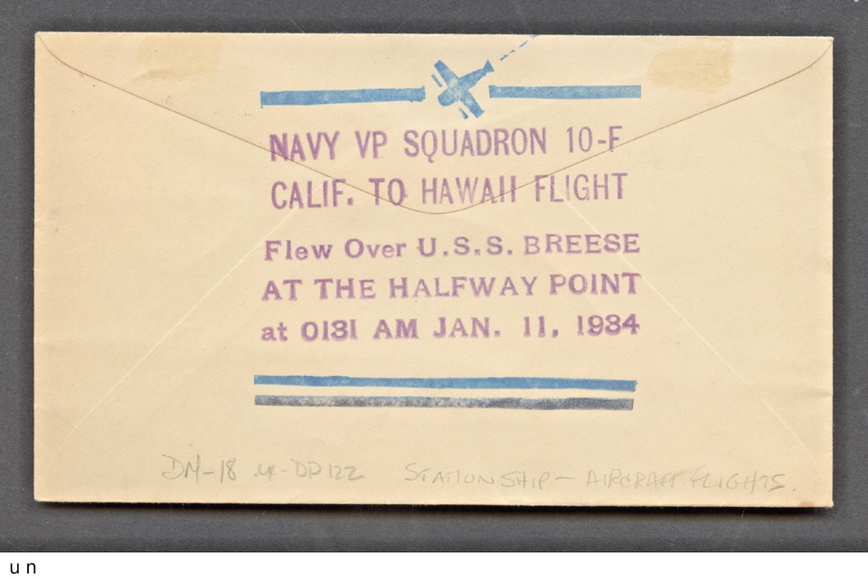 USS BREESE DM 18 - NAVY VP 10F -CA to HI - 1934 - PEARL HARBOR SHIP ...