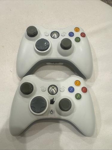 (2) Official Genuine OEM Microsoft XBOX 360 Wireless Controller *TESTED ...