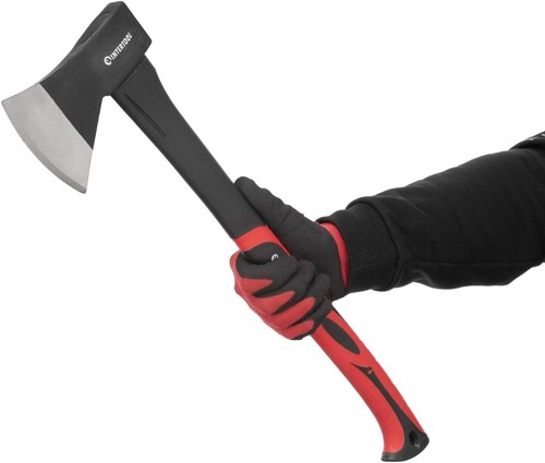 24 Chopping Axe, 2.2 lbs, Short Handle Wood Felling Ax, Camping Pack ...