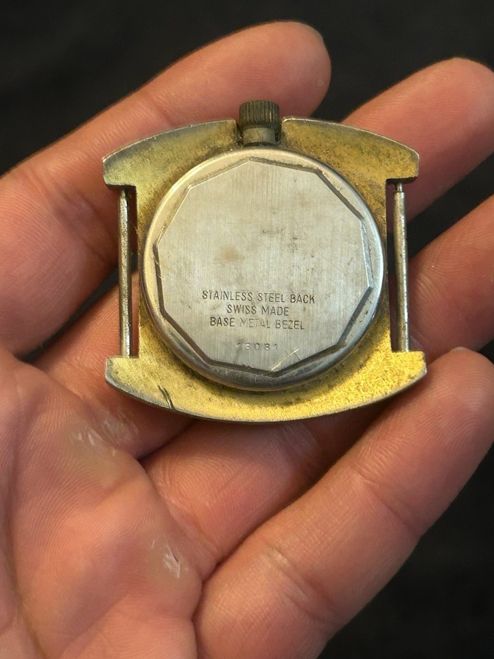 vintage Ganet Swiss-made digital jump hour men's watch. **Not Running ...