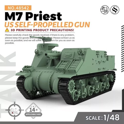 SSMODEL SS48542 1/48 25mm Military Model Kit US M7 Priest Self ...