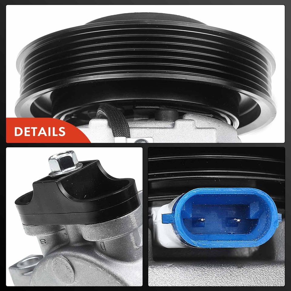 A/C Compressor w/ 6-Groove Pulley & HT6 Style for Chevy Express 1500 ...