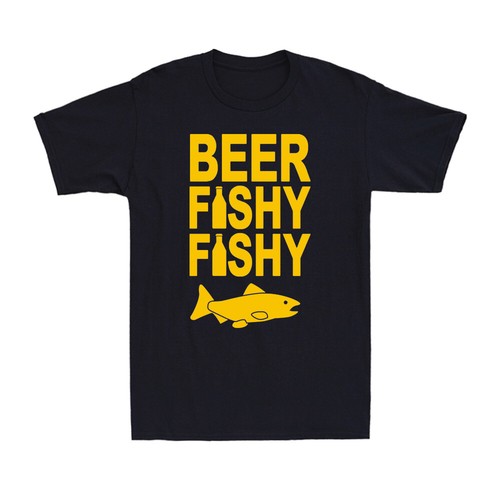 Beer Fishy Fishy Funny Fish Fishing Fisherman Novelty Men's T-Shirt ...