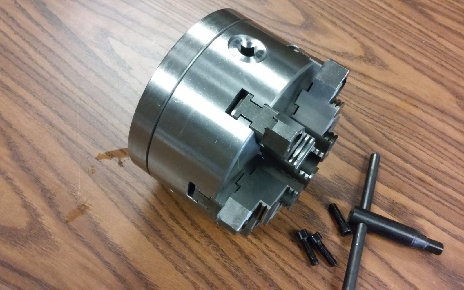 6" 6-JAW SELF-CENTERING LATHE CHUCK w. top&bottom jaws w. 1-1/2"-8 ...