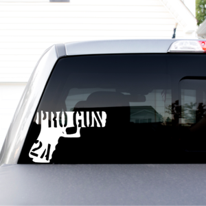 Pro Gun 2A Vinyl Decal Car Truck Sticker Bumper Window Texas Guns Trump ...