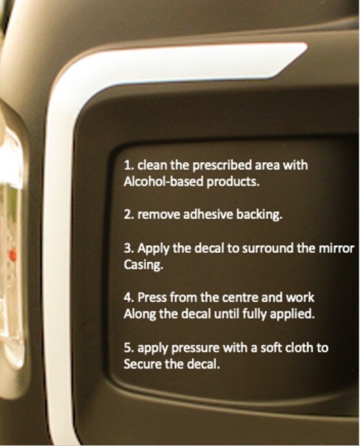 Motorhome/Campervan/Van Reflective Wing Mirror Stickers. EARS FOR ...