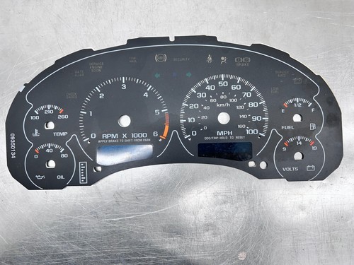00-05 Chevrolet Blazer S10 Jimmy Speedometer Gauge Cluster Face OEM ...