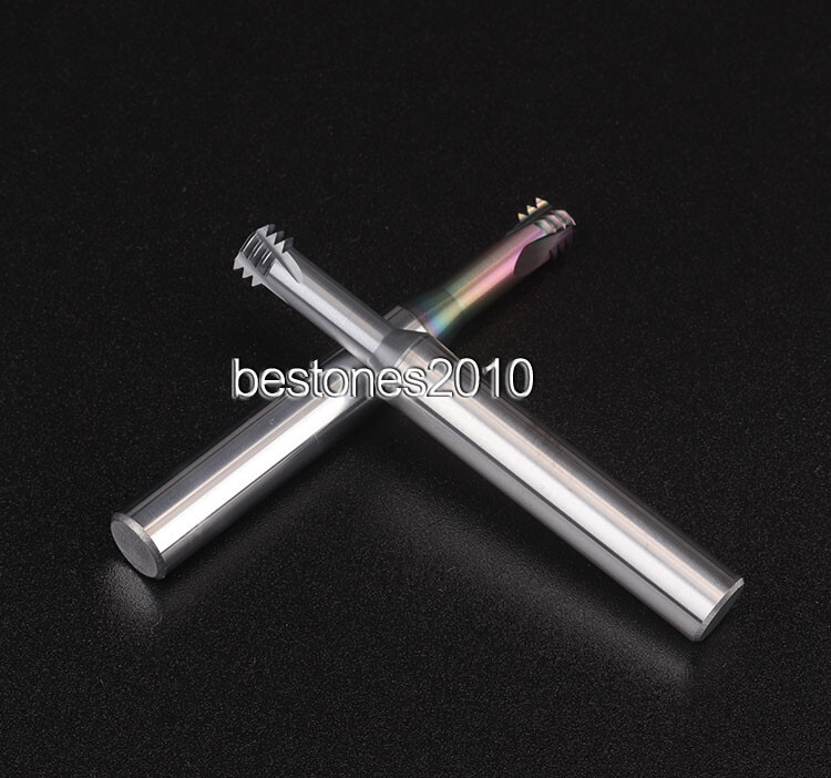 Solid Carbide Thread Mill M8 1.25mm TPI HRC60 3 Teeth Thread EndMill ...