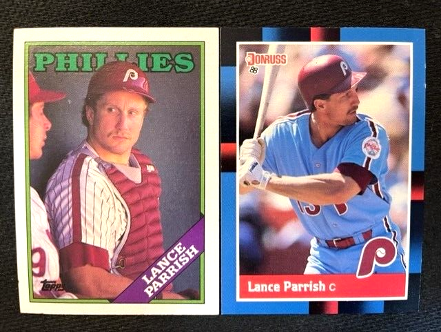 MLB - Lance Parrish 1988 Topps & 1988 Donruss Baseball - Phillies | eBay