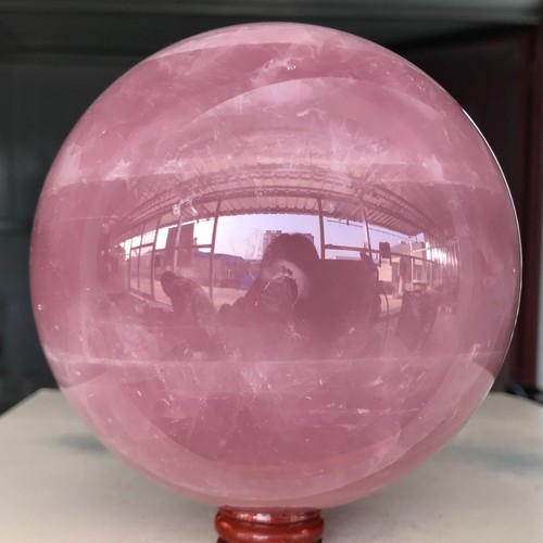 2460g Natural Pink Rose Quartz Crystal Sphere Mineral specimen Healing ...