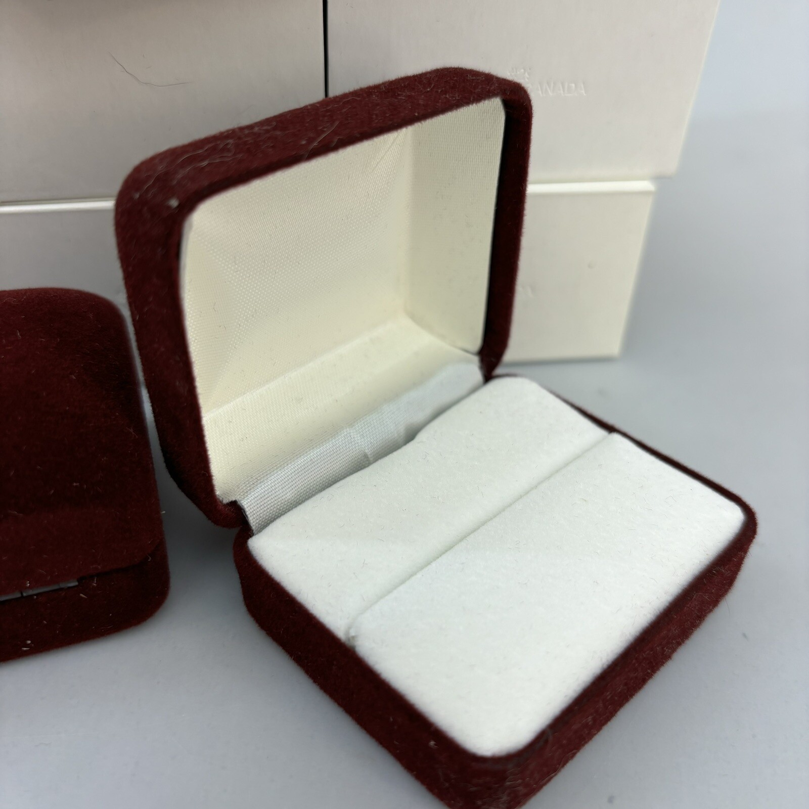 Lot 12 Ring Gift Boxes Red Velvet Ring Boxes High Quality Velvet Gift ...