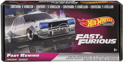 Hot Wheels Fast & Furious Fast Rewind Limited Edition 5 Car Premium ...