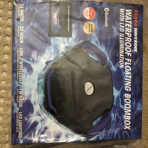ION Audio Wave Rider Waterproof Bluetooth Speaker Floating Boombox ...