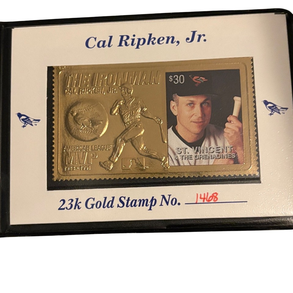 1995 American League Superstars Stamp & Coin Album With Cal Ripken Jr ...