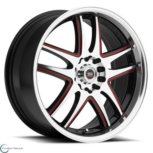 1 Spec-1 SP-15 Gloss Black Wheel 18 Inches 5x114.3 Bolt Pattern 38mm ...