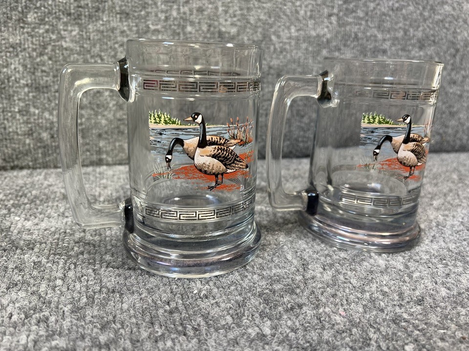 Vintage Wild Canadian Geese Goose Princess House Glass Beer Mug | eBay
