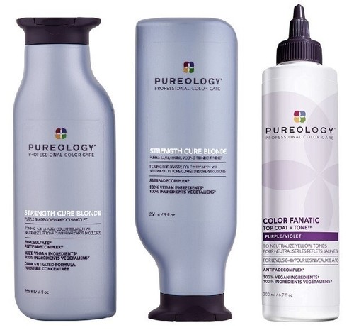 Pureology STRENGTH CURE BLONDE PURPLE Shampoo, Conditioner+ Color ...