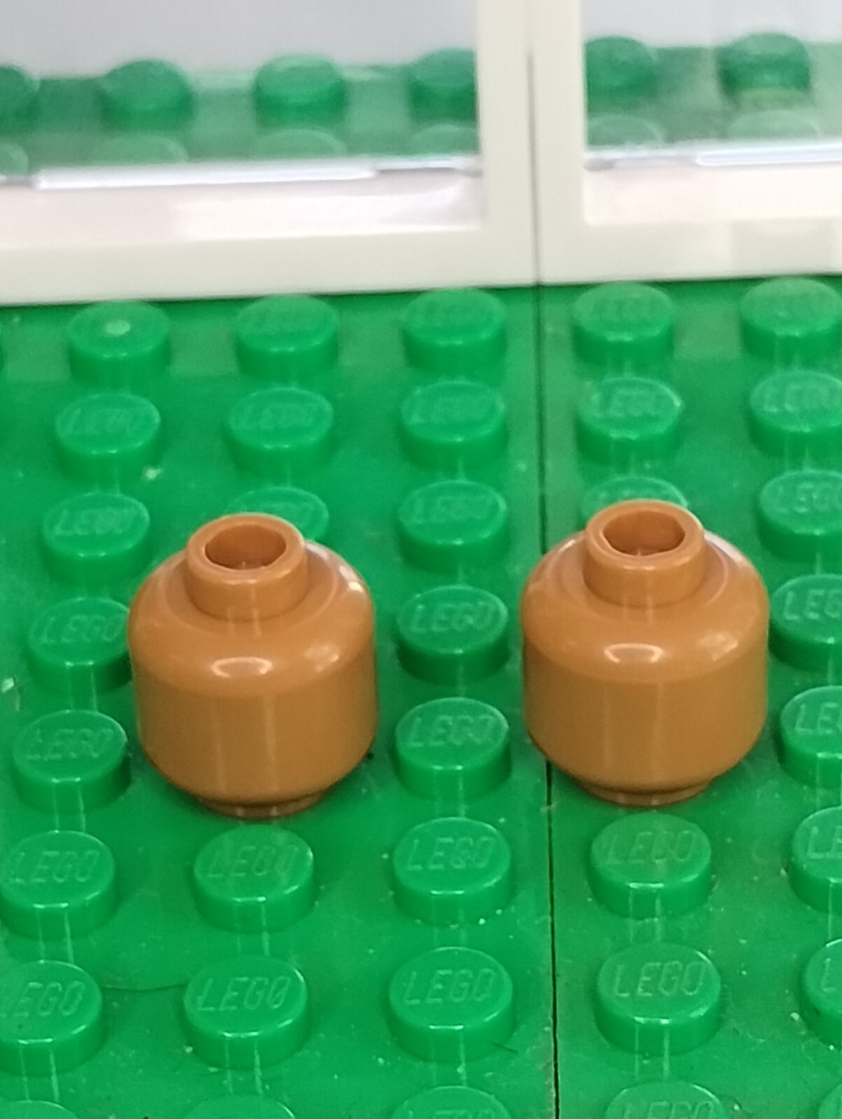 2 NEW Lego Light Brown Minifigure HEAD - Plain/Blank Minifig - Star ...