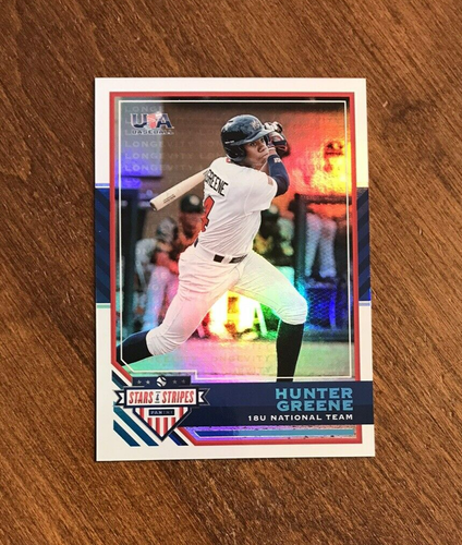 Hunter Greene 2017 USA Baseball Stars Longevity Holofoil #31 Cincinnati ...