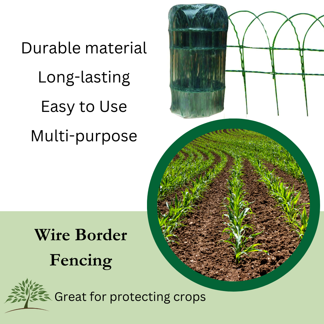 10m x 400mm Garden Lawn Border Edging Fencing PVC Coated Wire Flower ...