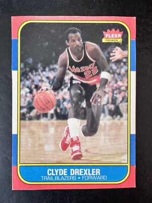 1986 Fleer #26 Clyde Drexler Rookie Card – Excellent – Premium ...