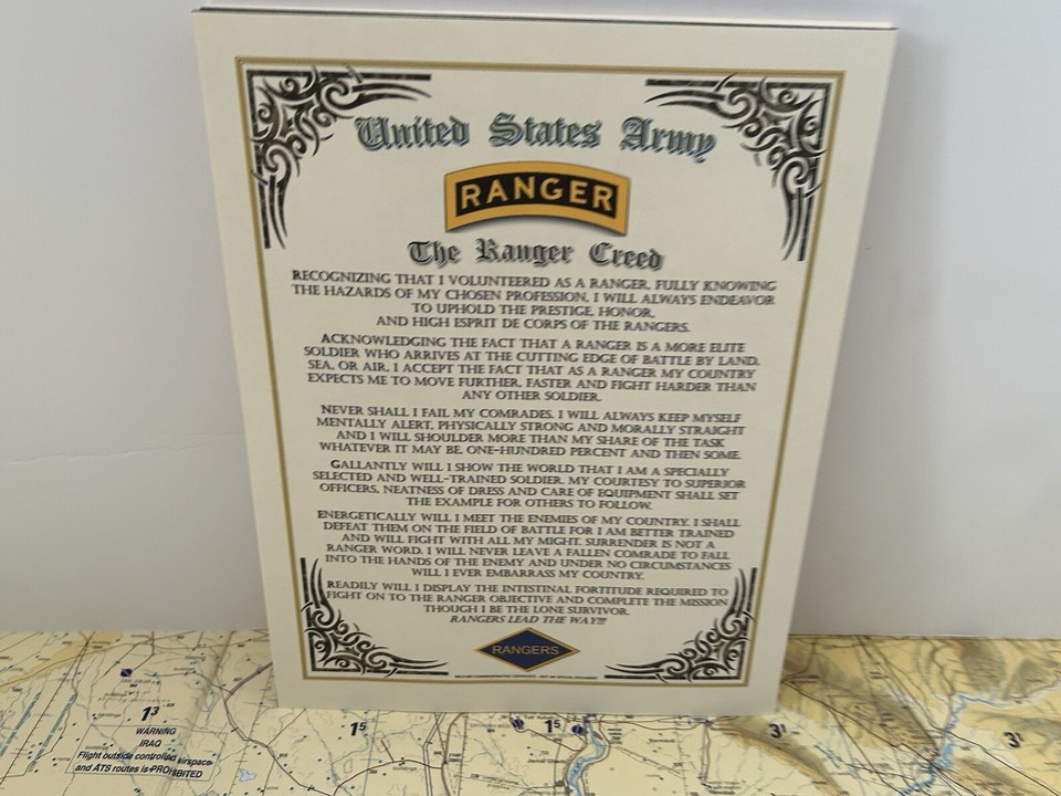 THE RANGER CREED PRINT / U.S. Army ~ Rangers Lead The Way!!! | eBay