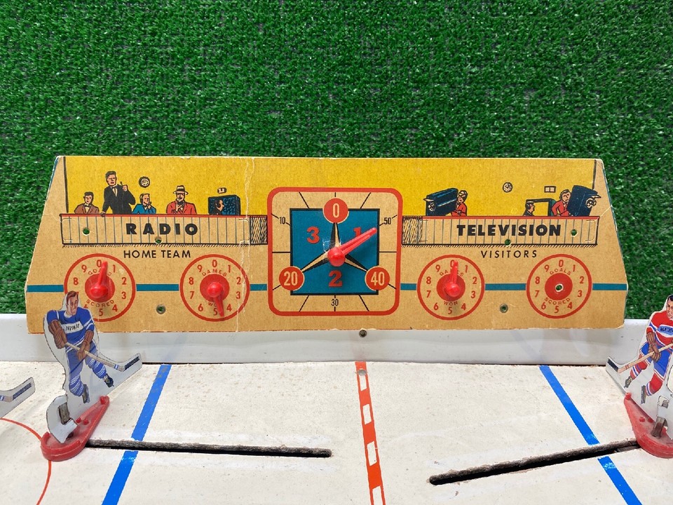 Vintage Antique Munro NHL ALL STAR Table Top Rod Hockey Game Tin Litho ...