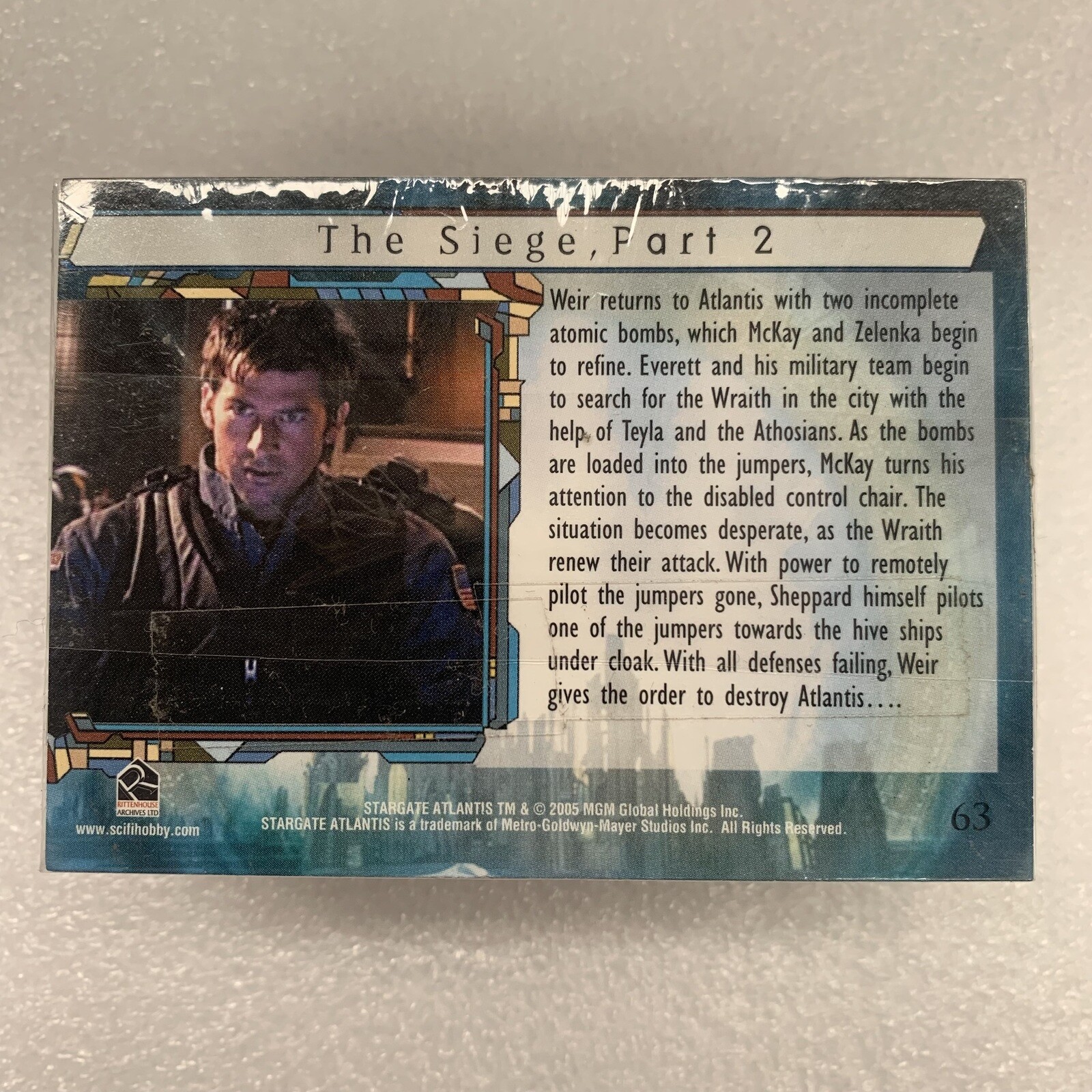 Rittenhouse Stargate Atlantis Season One Common Trading Card Set 63 ...