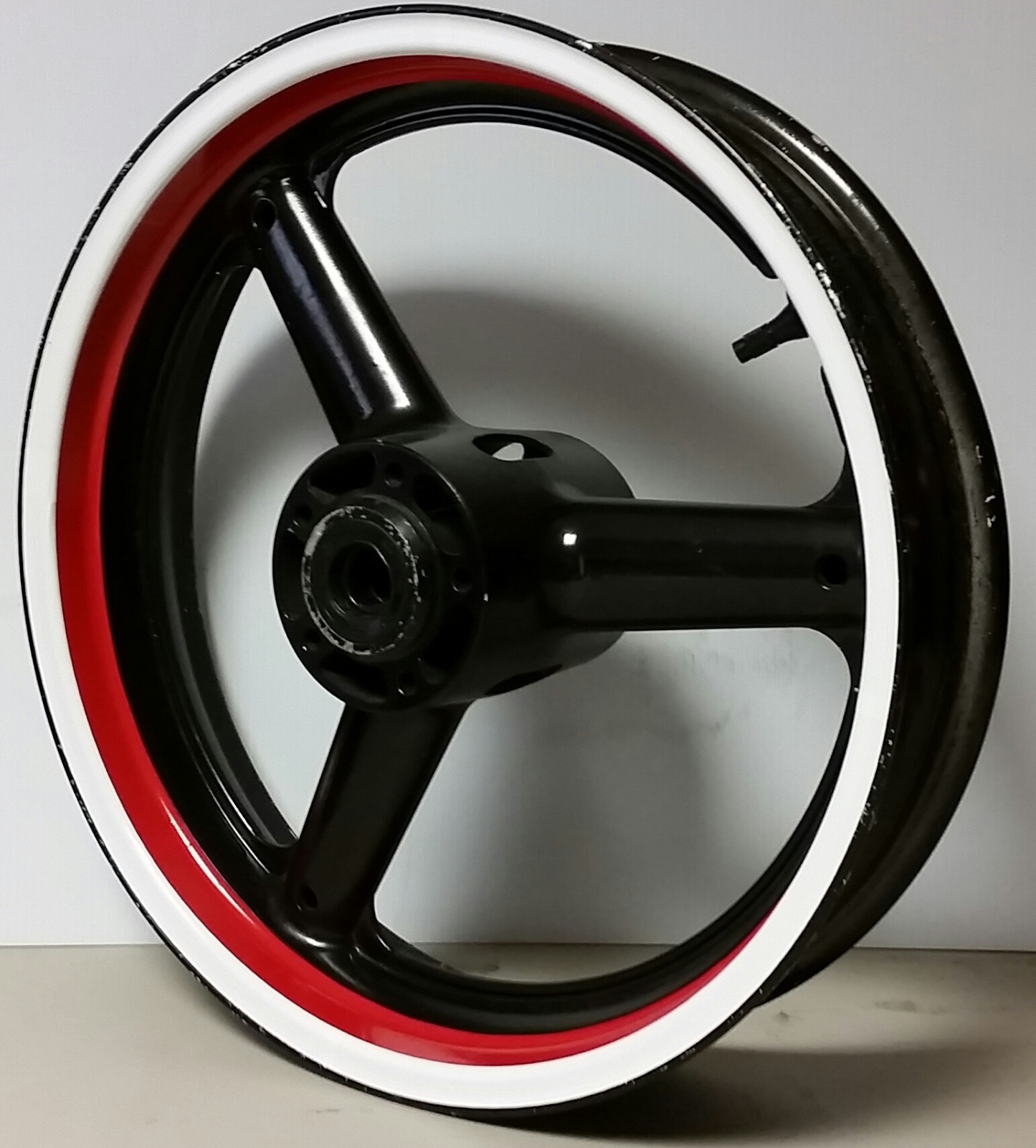 RED WHITE CUSTOM INNER RIM DECALS WHEEL STICKERS STRIPES TAPE GRAPHIC ...