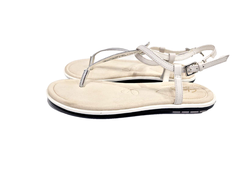 Clarks Seattle Spice T-strap Sandals Shoes Silver Metallic Womens Size ...