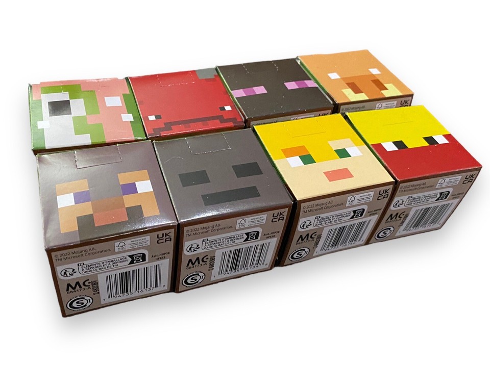 Mattel Minecraft Mob Head Minis Series 5 Complete Set Of 8 Mojang w Box ...