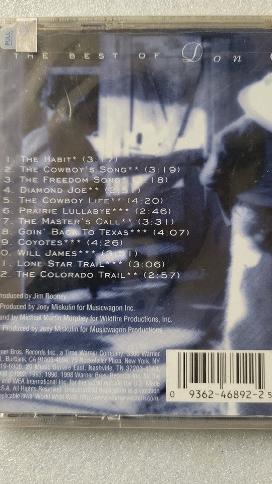 DON EDWARDS: THE BEST OF DON EDWARDS (MUSIC CD) BRAND NEW 93624689225 ...