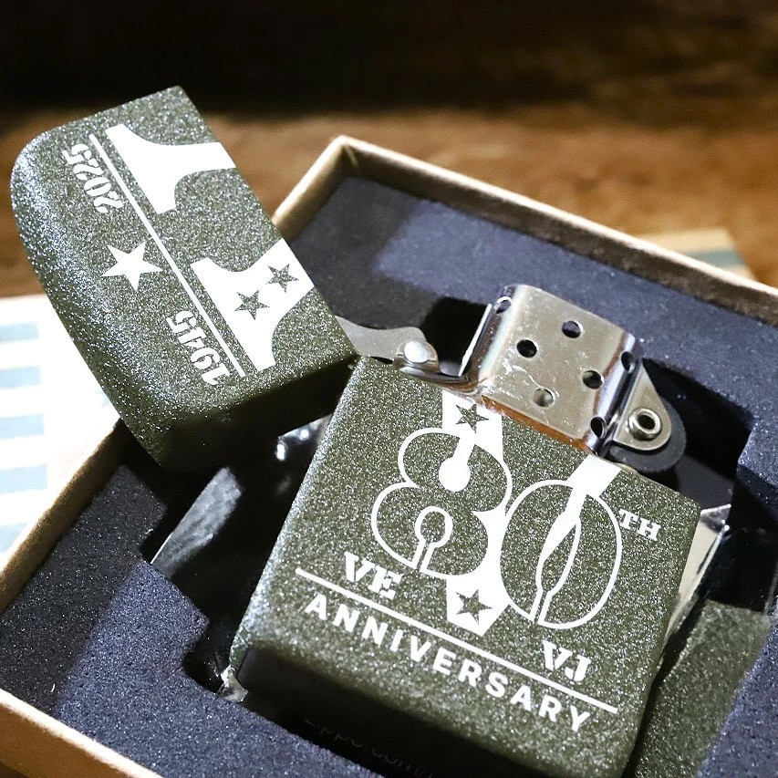 Limited ZIPPO 80th Anniversary of the War STEEL Model Special Package ...