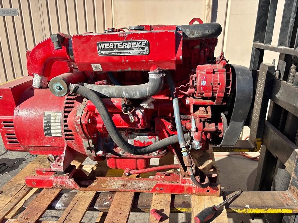 Westerbeke 20 kw Marine Diesel Generator Set Running Take-out 3451 Hrs ...