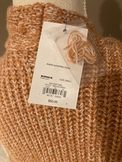 Nine West Chunky Cable Knit Open Front Duster/Sweater Women size Small ...