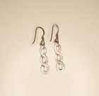 Sterling Silver Triple Infinity Loop Drop Dangle Hook Earrings | eBay