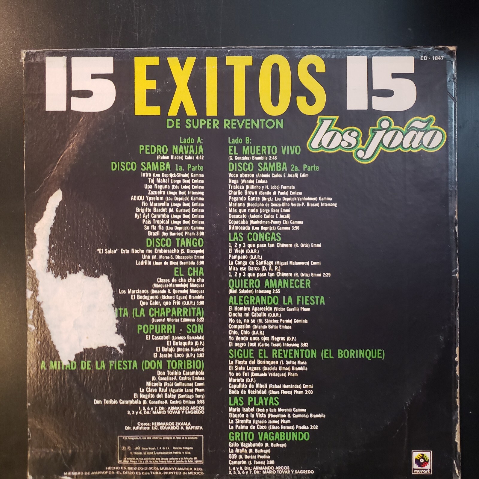 Los Joao "15 Exitos De Super Reventón" Vinyl Record LP | eBay